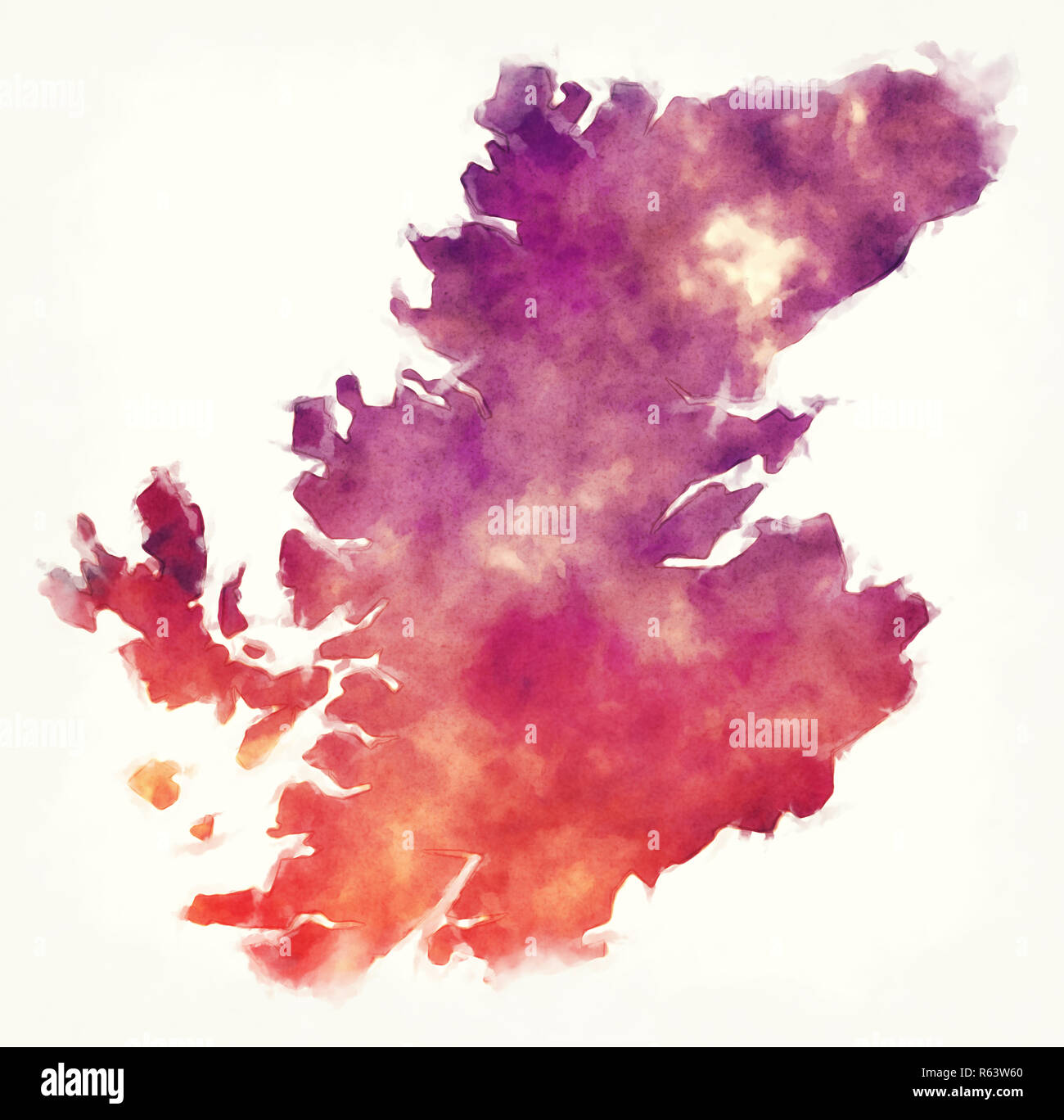 Highland map hi-res stock photography and images - Alamy