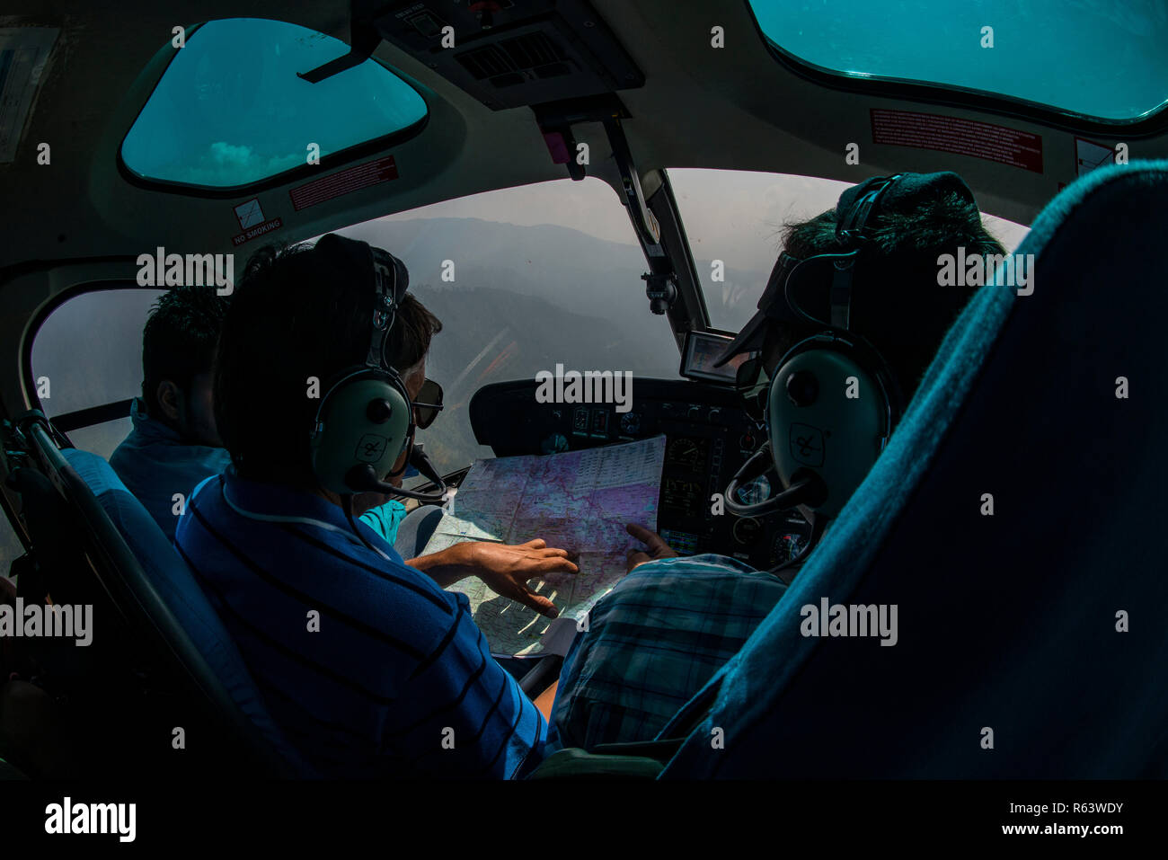 Inside helicopter cockpit hi-res stock photography and images - Alamy