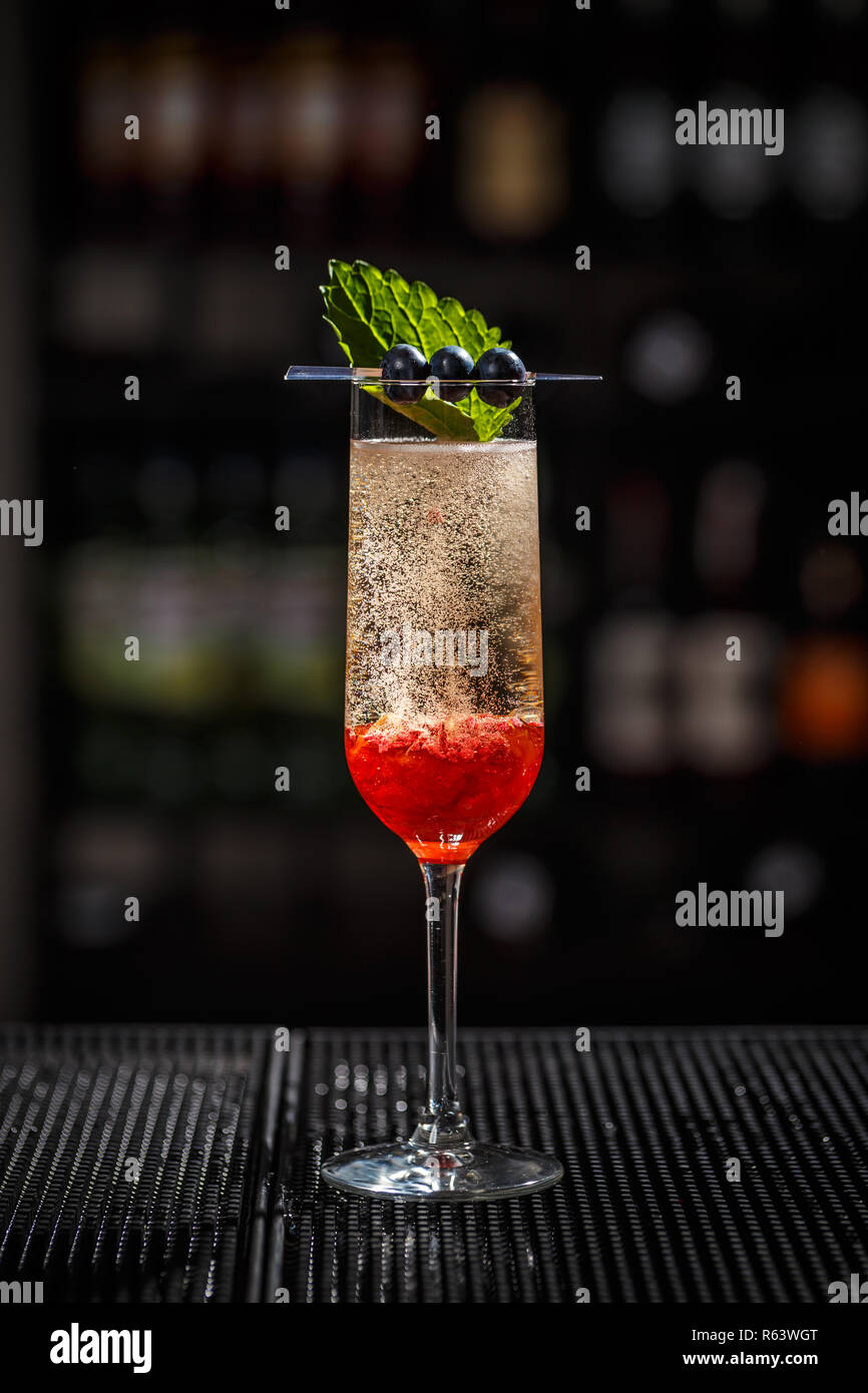 Fancy champagne cocktail Stock Photo - Alamy