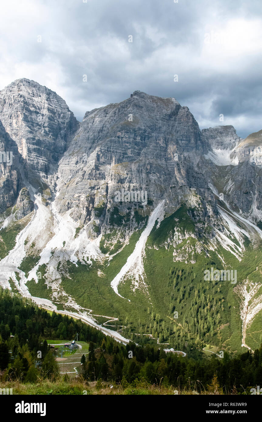 Alpine Landscape Photographed at the Schlick 2000 ski centre, Stubai ...