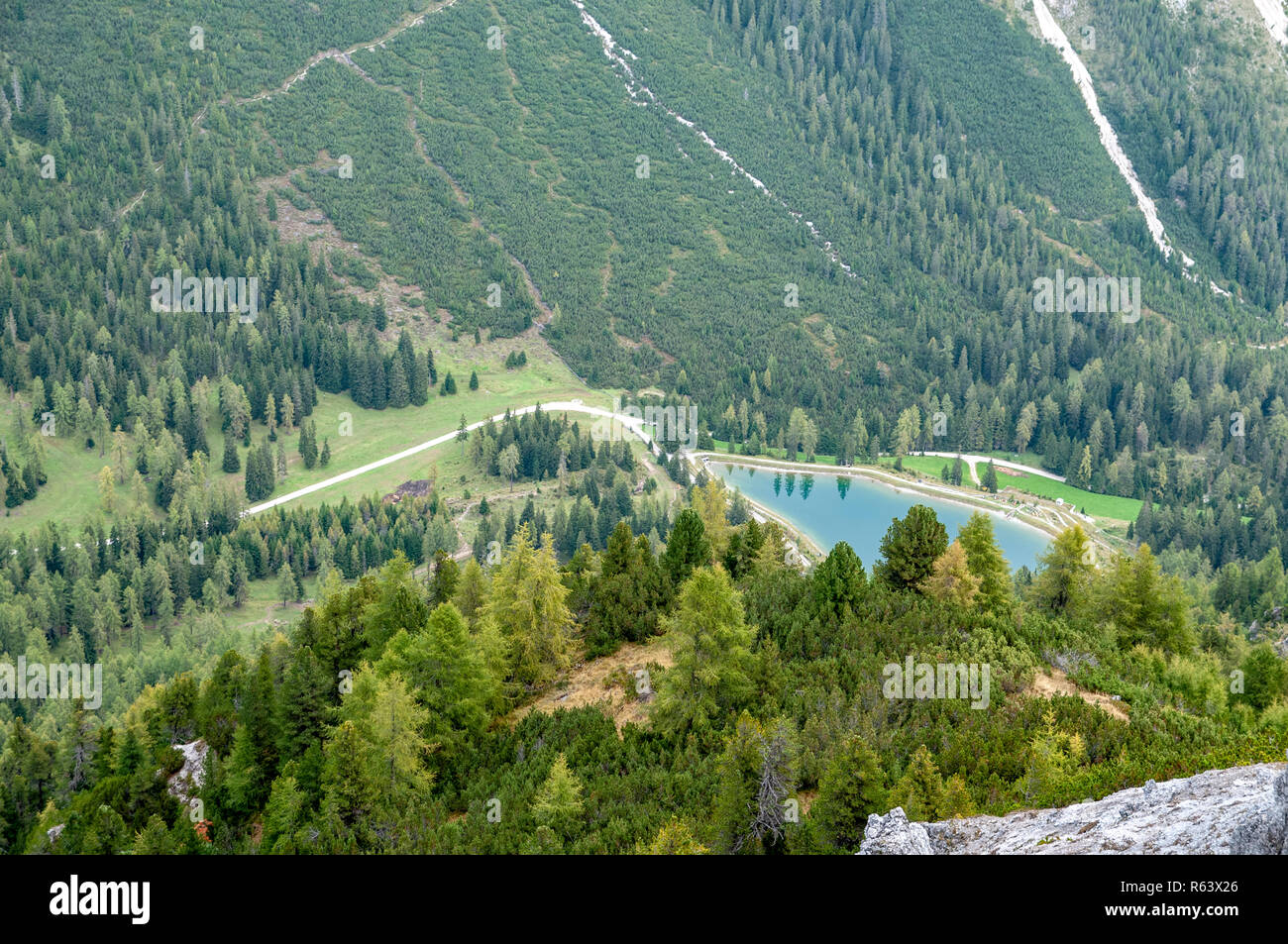 Alpine Landscape Photographed at the Schlick 2000 ski centre, Stubai ...