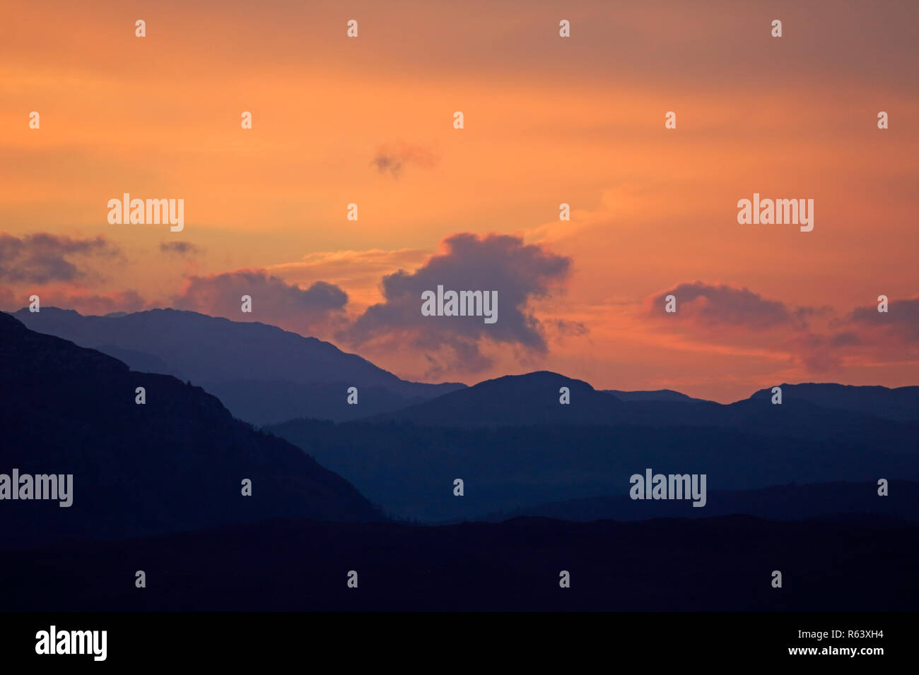 Sunrise over the Torridon Mountains Scotland Stock Photo - Alamy