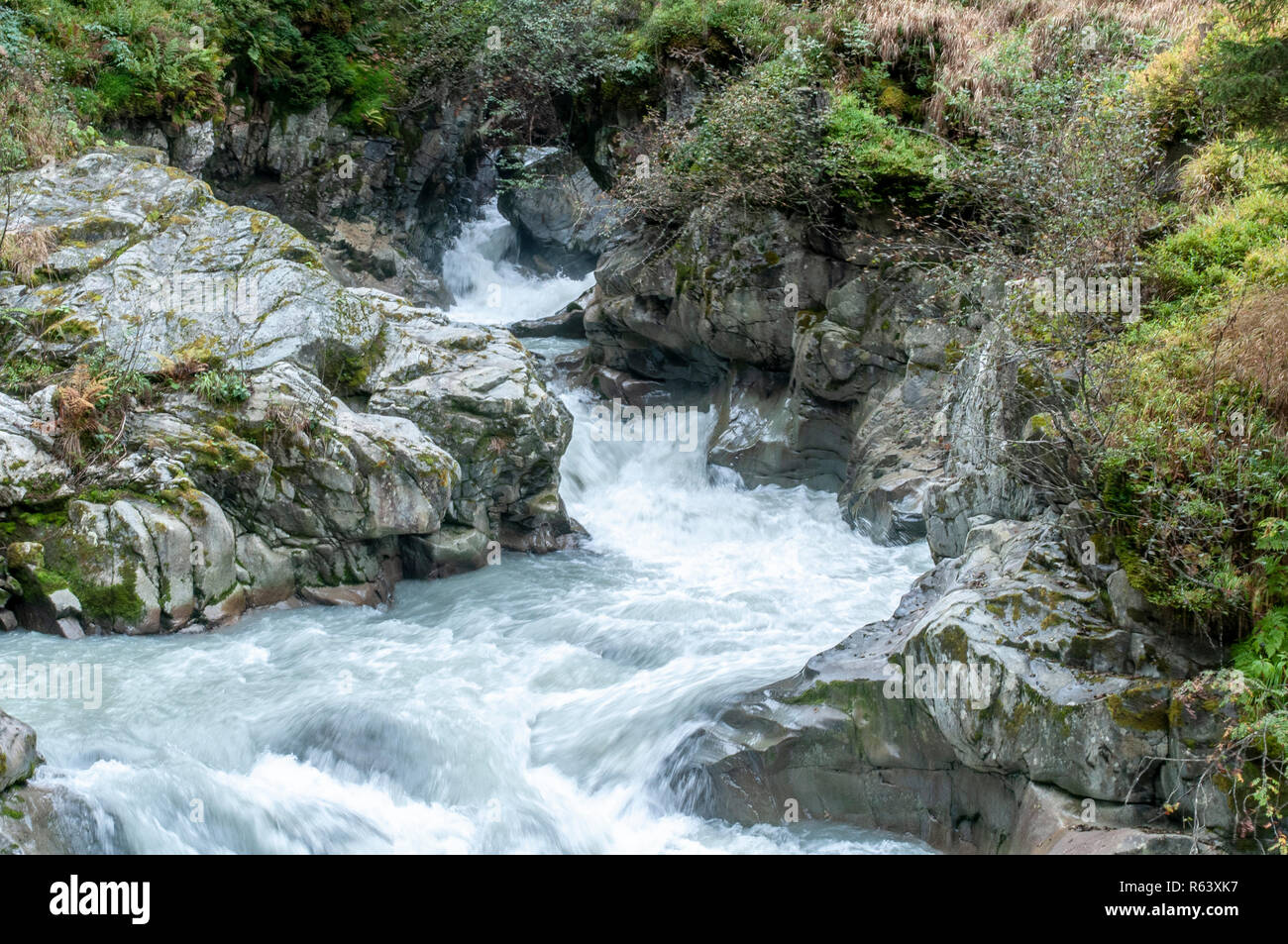 rapid flowing water as seen from the Wilde Wasser Weg (Wild water way ...