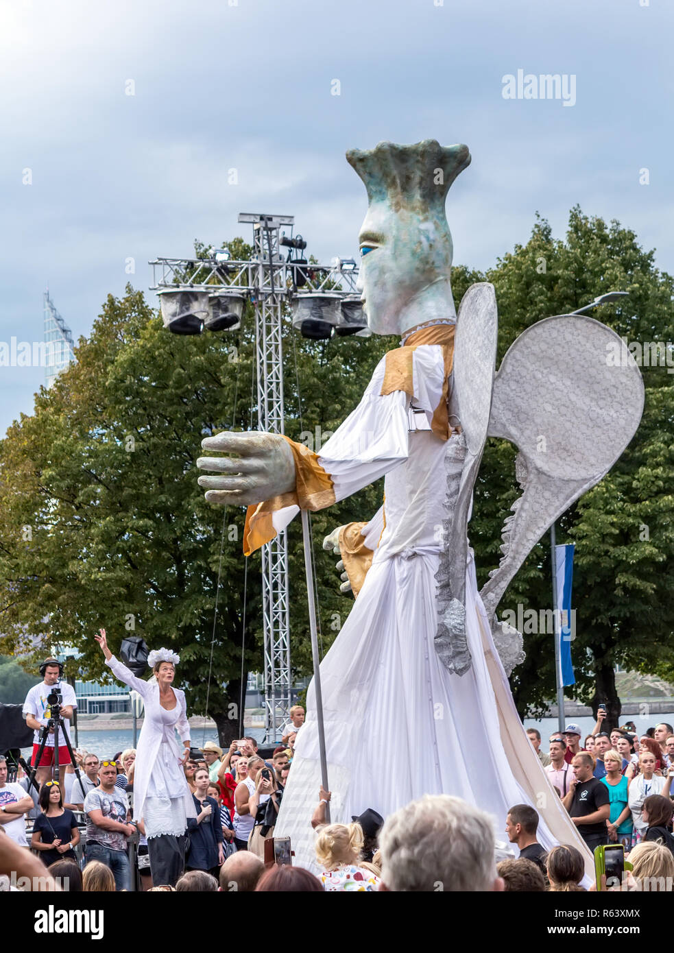 Fragment of street parade “Angel” by Czech Theatre V.O.S.A. performed ...