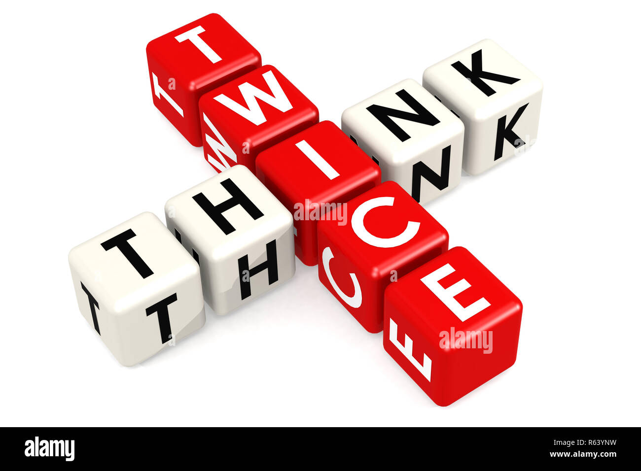 Think Twice High Resolution Stock Photography and Images - Alamy