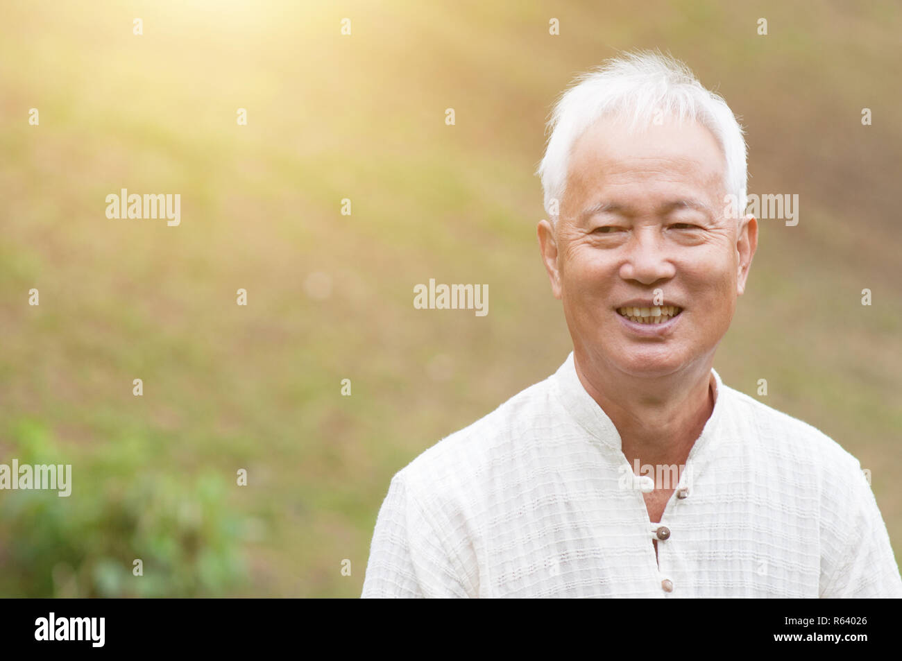 Asian old man Stock Photo - Alamy