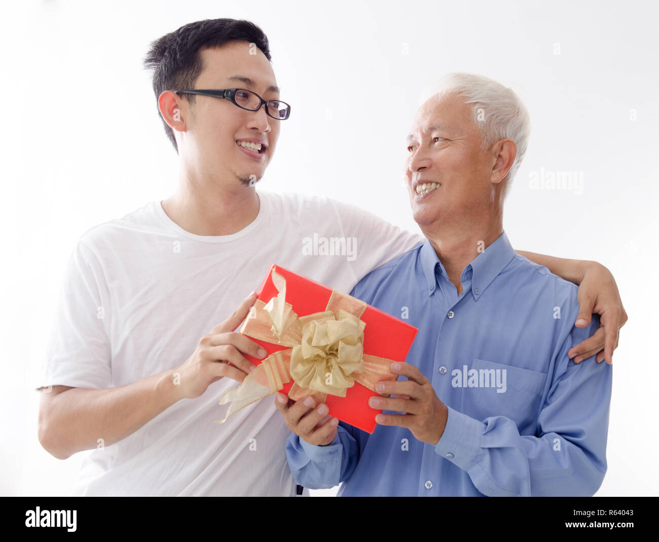 Happy fathers day and present Stock Photo - Alamy