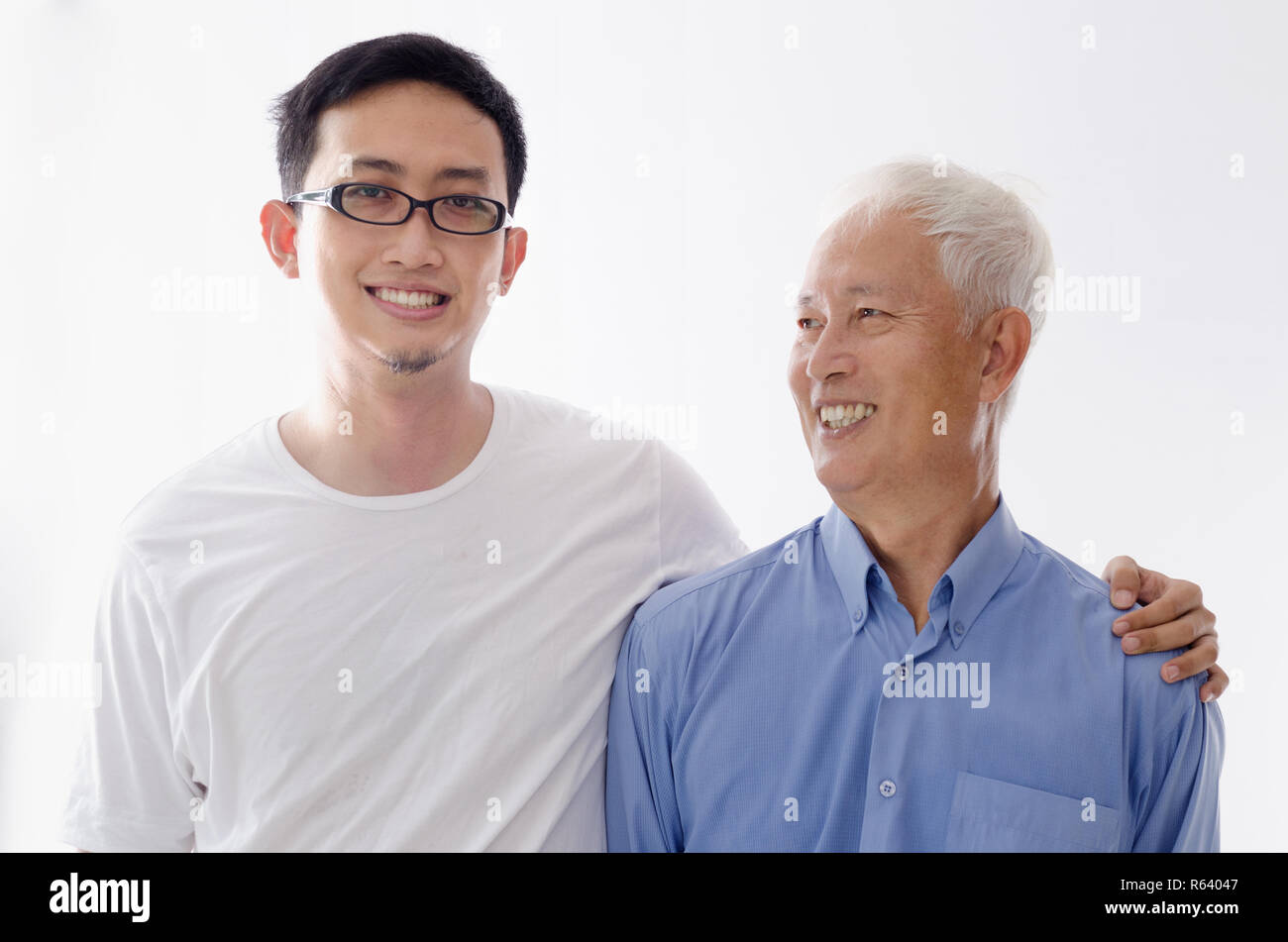 Old father and son Stock Photo - Alamy