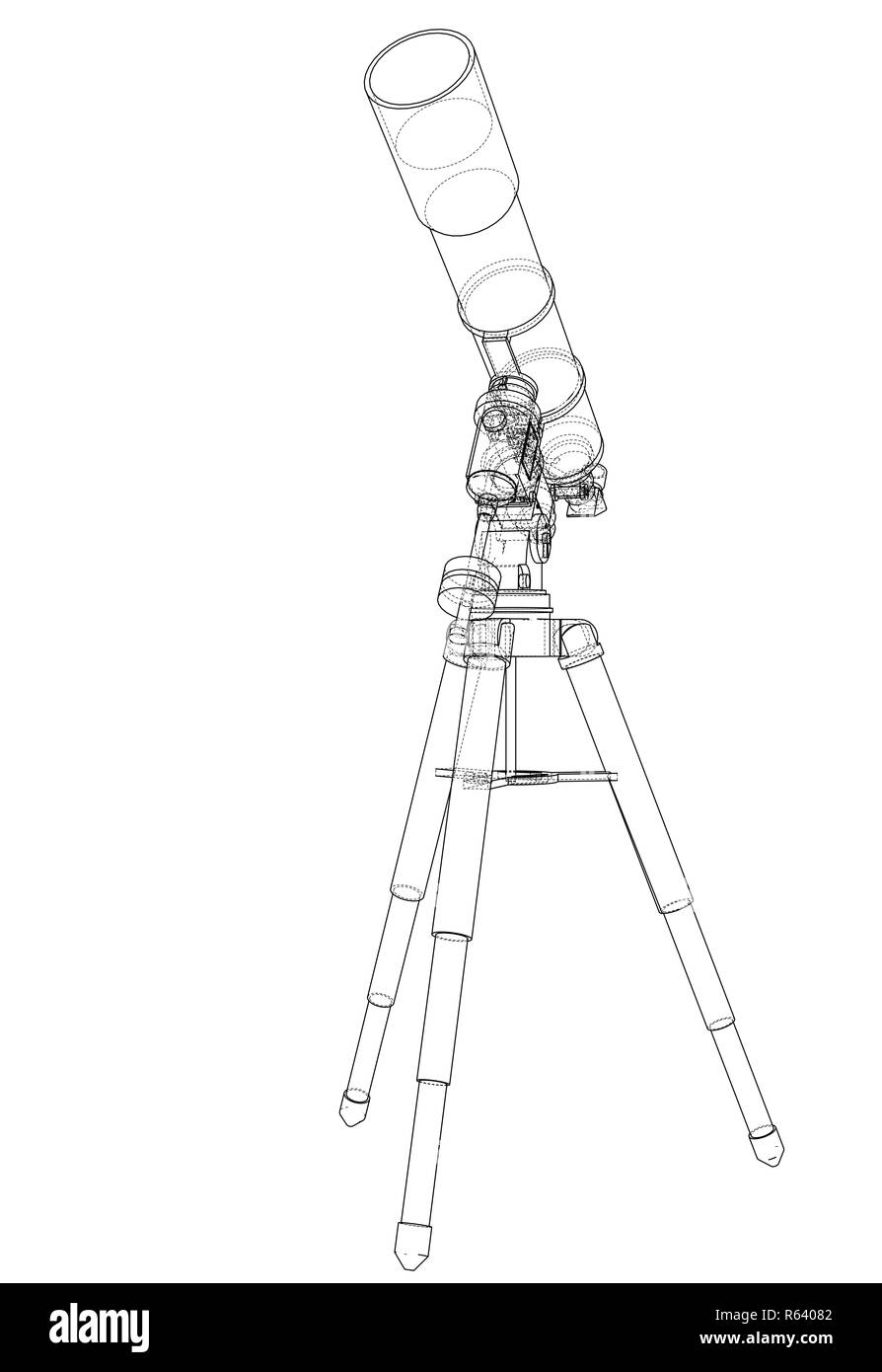 Telescope concept outline Stock Photo - Alamy