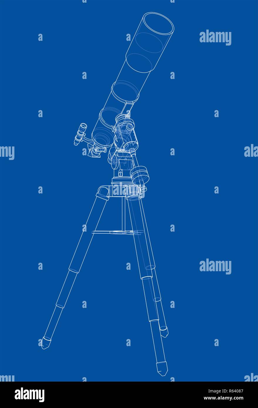 Telescope concept outline Stock Photo - Alamy