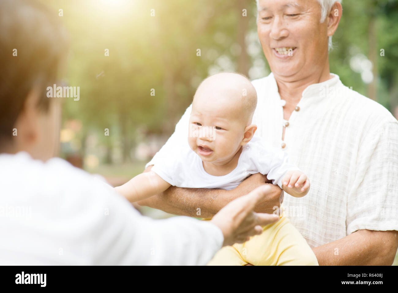 Grandparents and grandson Stock Photo - Alamy