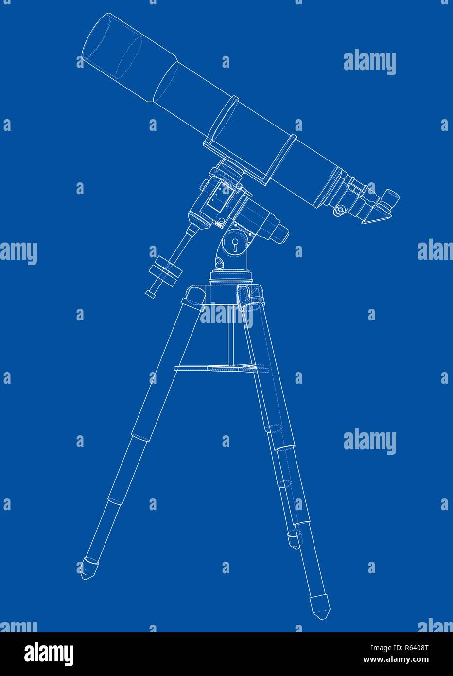 Telescope concept outline Stock Photo - Alamy