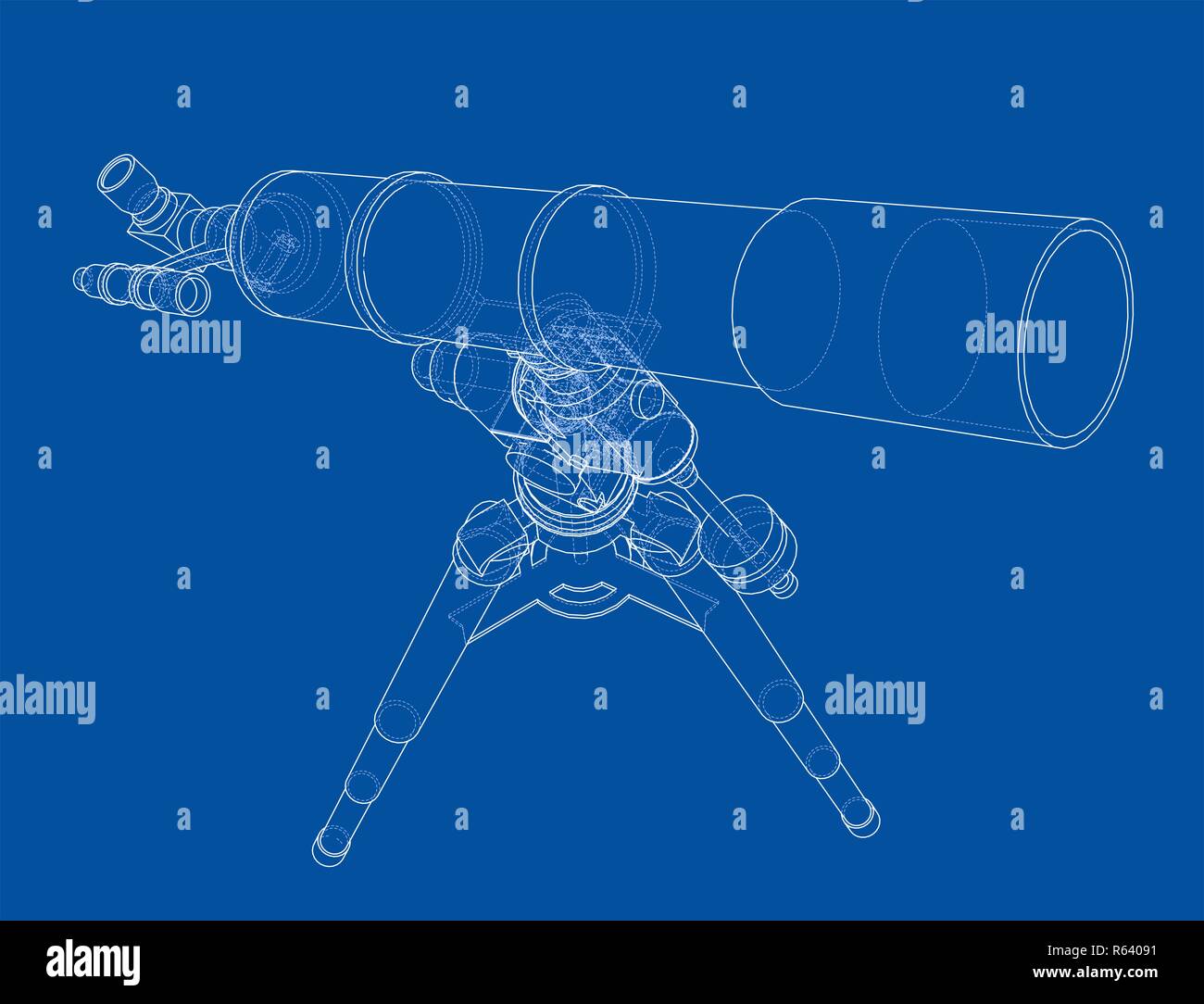 Telescope concept outline Stock Photo - Alamy