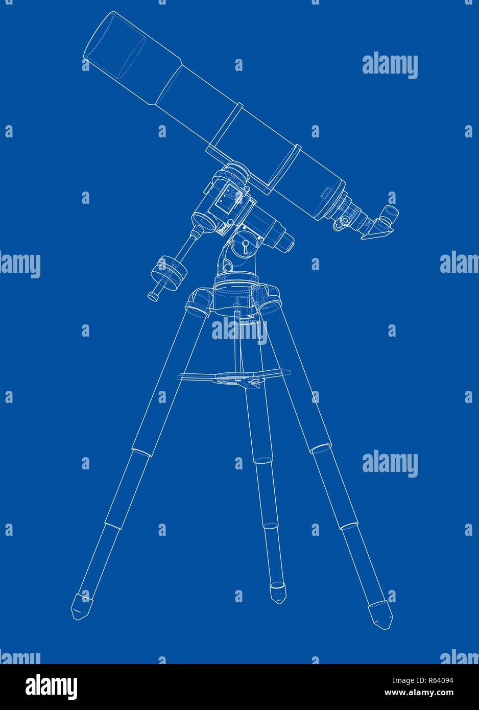 Telescope concept outline Stock Photo - Alamy