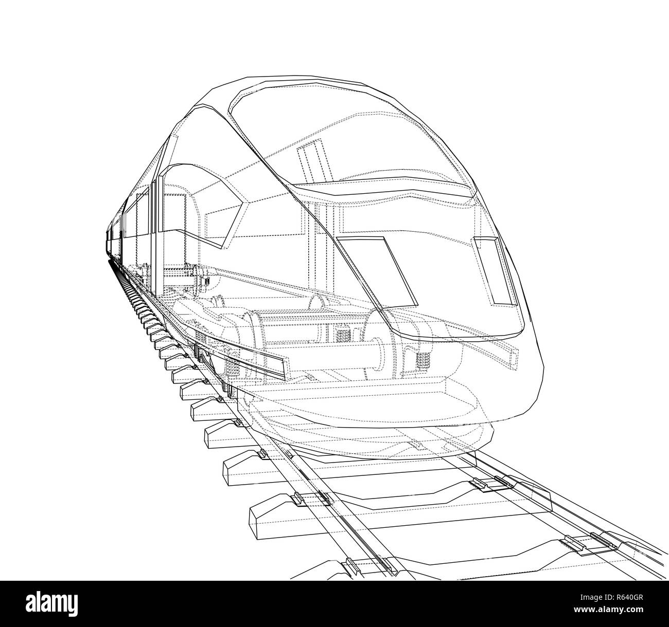 Modern speed train concept Stock Photo - Alamy