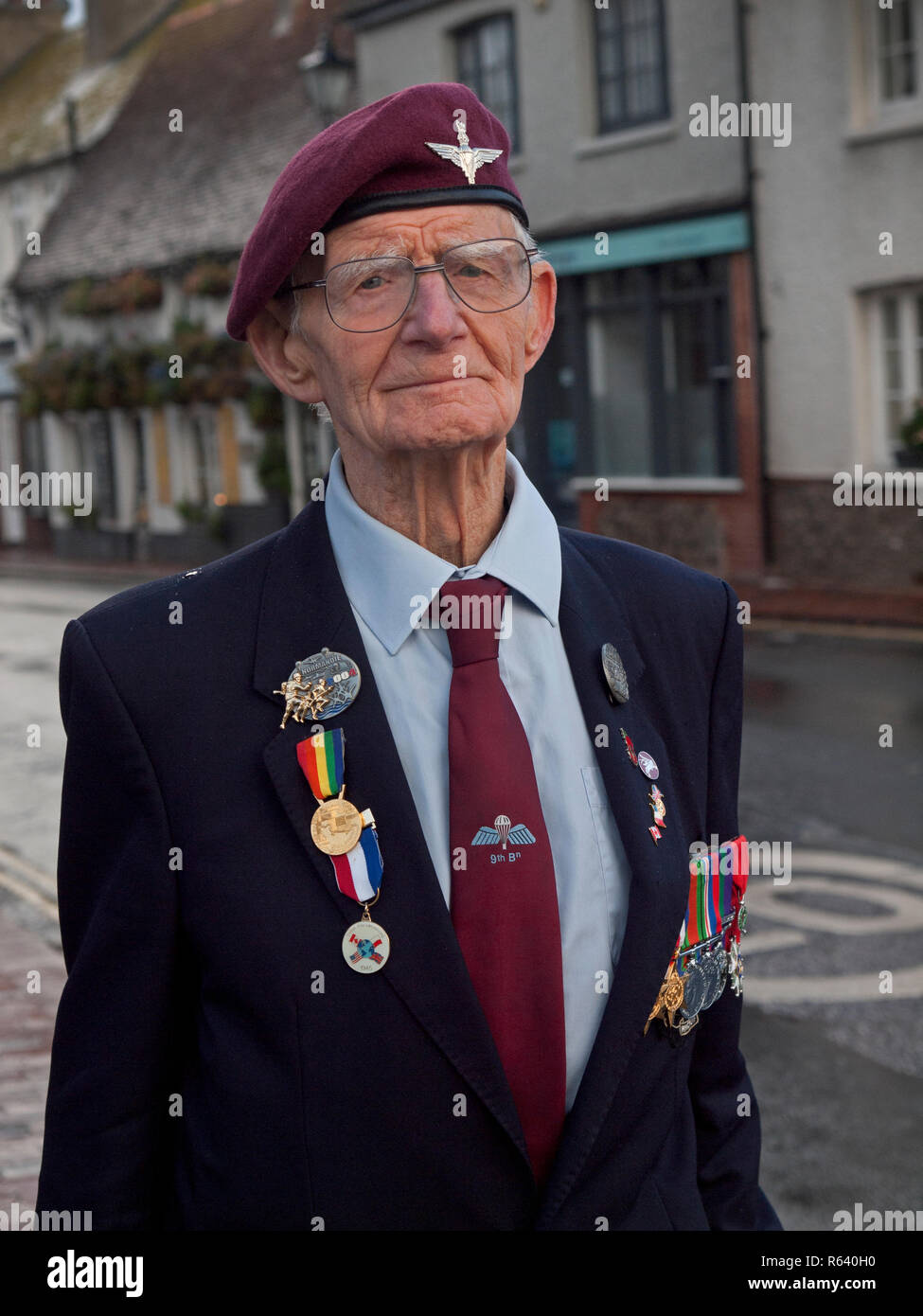 A proud old soldier from the Parachute Regiment in the village of ...