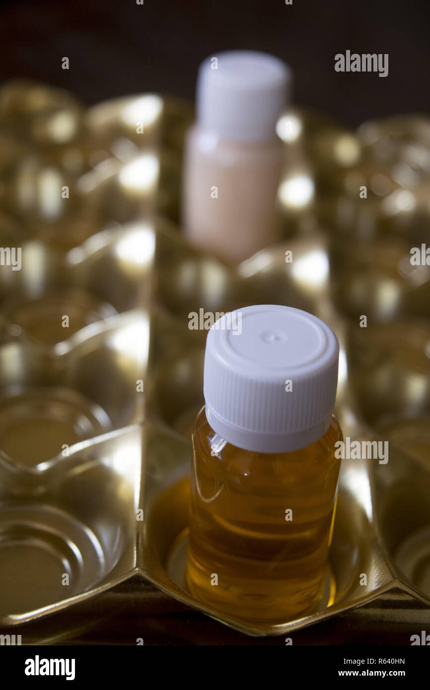 medical flacon on a scientific canister Stock Photo - Alamy