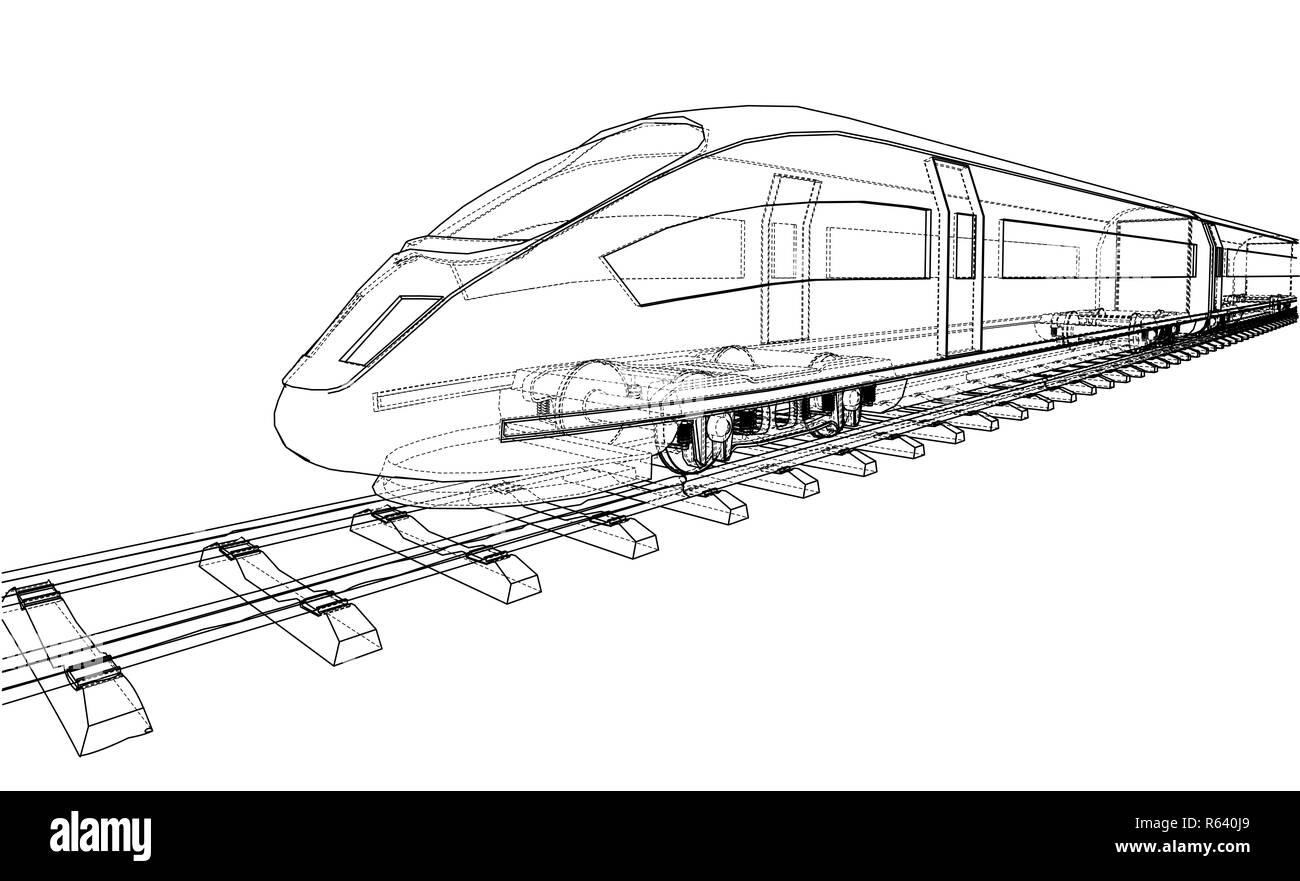 Modern speed train concept Stock Photo - Alamy