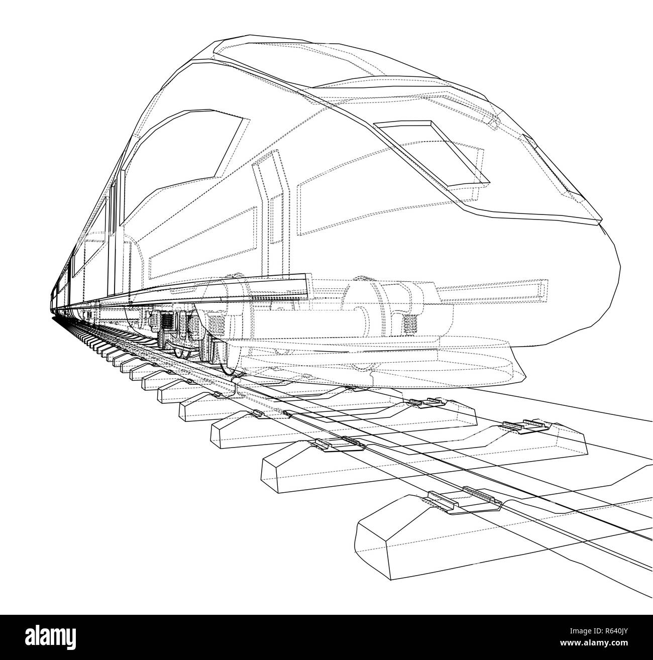 Modern speed train concept Stock Photo - Alamy