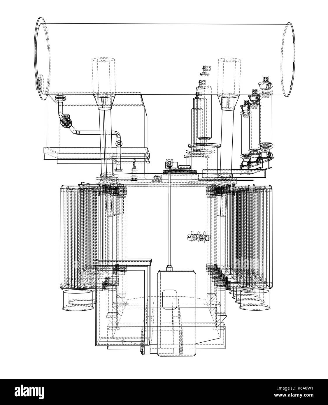 High-voltage transformer concept Stock Photo - Alamy