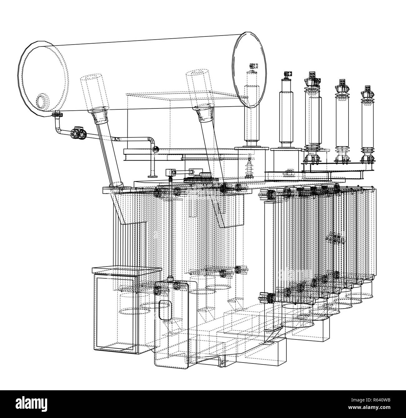 High-voltage transformer concept Stock Photo - Alamy