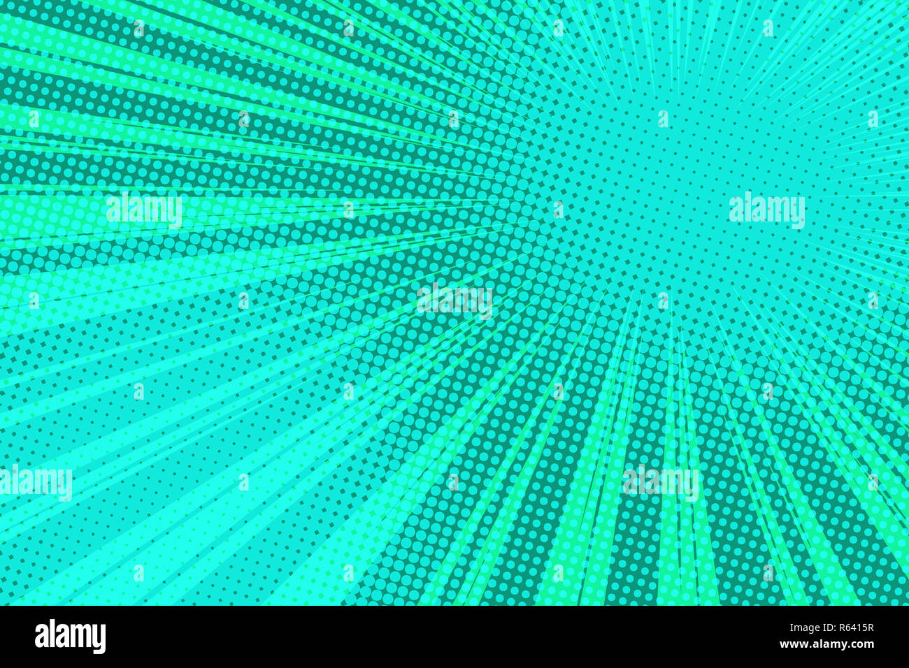 green pop art rays background Stock Photo - Alamy