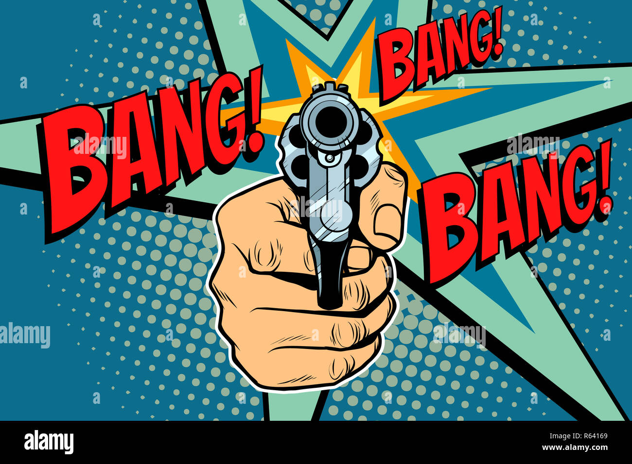 Retro gun bang hi-res stock photography and images - Alamy
