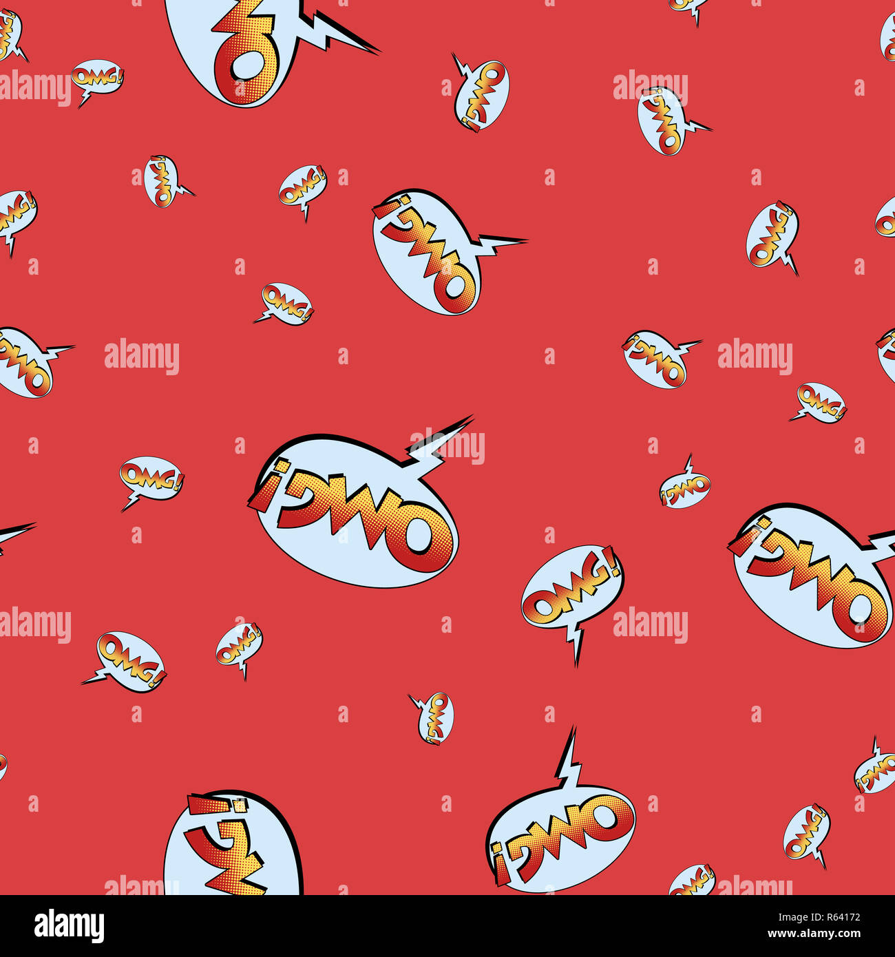 Comic boom omg pattern hi-res stock photography and images - Alamy