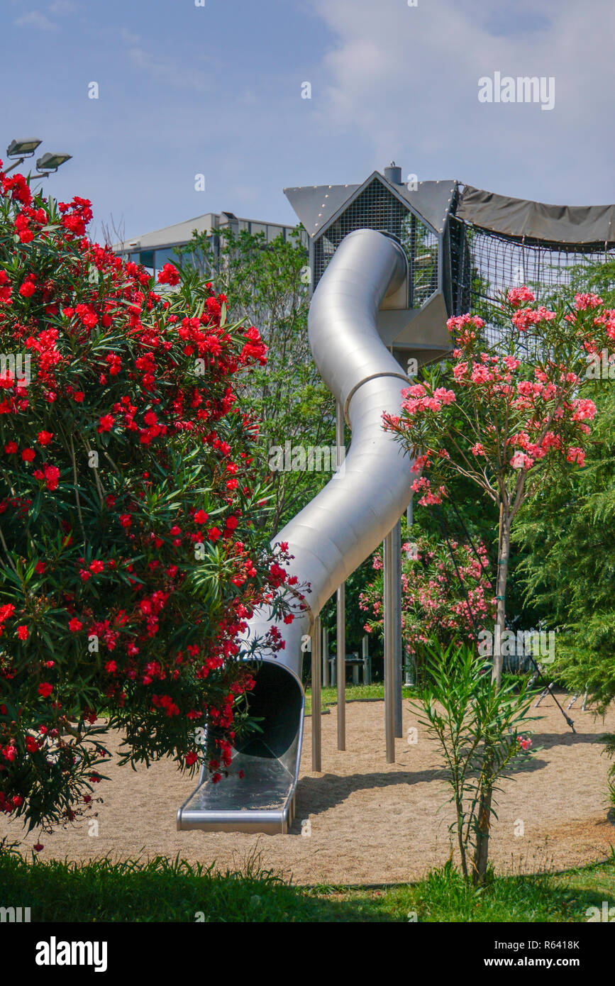 Playground at the Industrial Gas Museum, Athens, Greece Stock Photo - Alamy