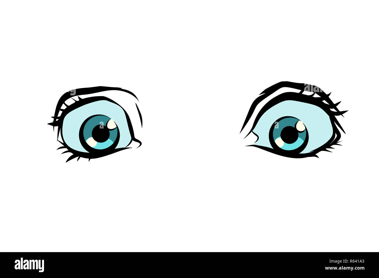 Tired cartoon eyes icon hi-res stock photography and images - Alamy