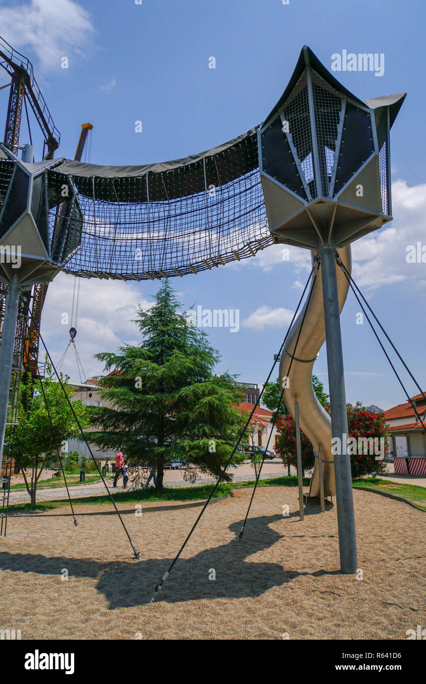 Playground at the Industrial Gas Museum, Athens, Greece Stock Photo - Alamy