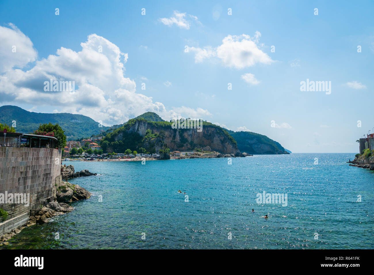 Amasra, Turkey- July 2018: Sea view of Amasra, a popular seaside resort ...