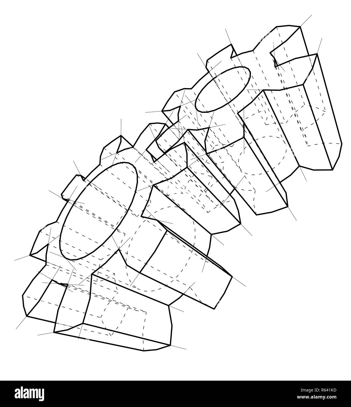 Gear Drawing 3d Double Helical Gear