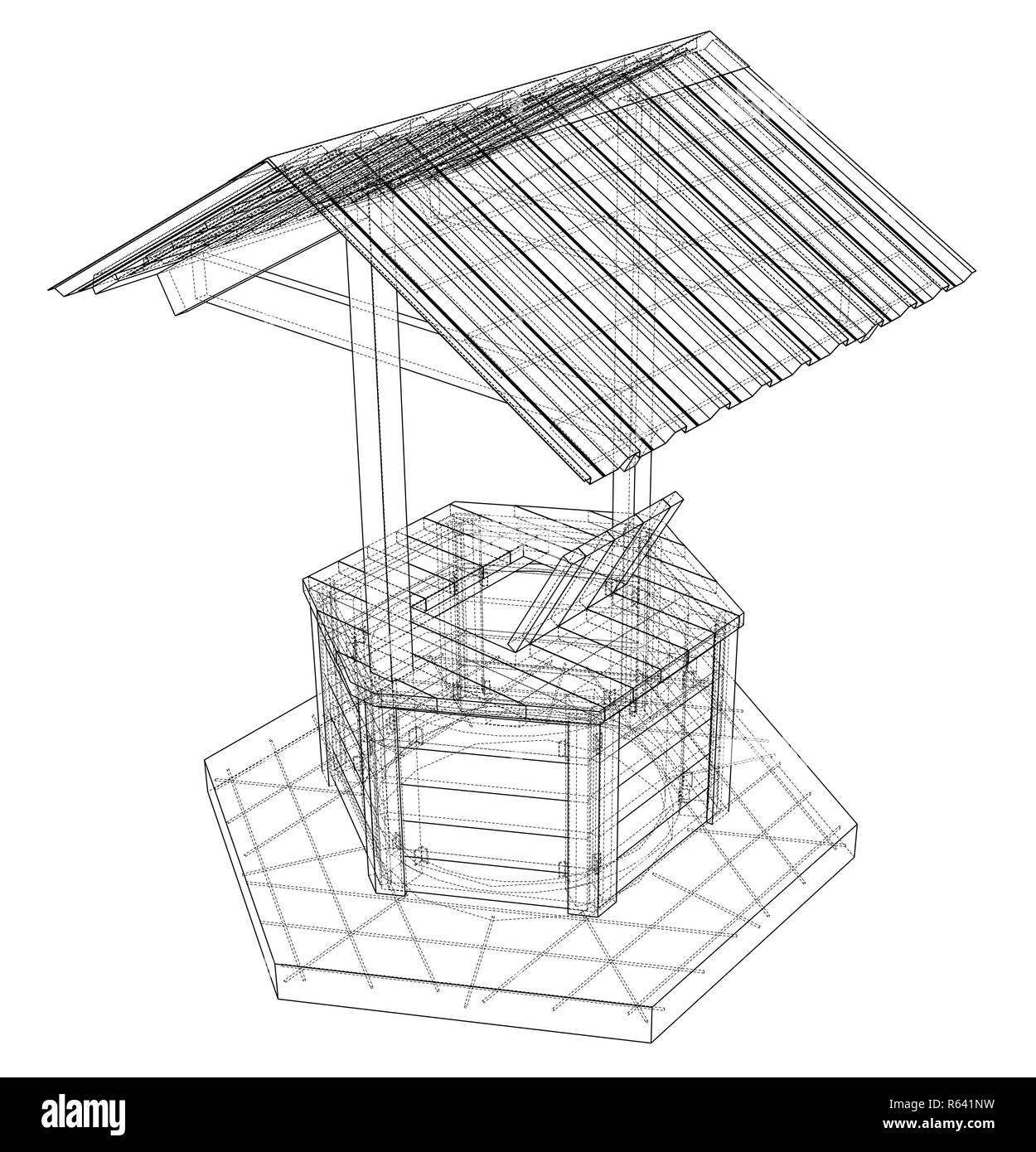 Drinking water well Cut Out Stock Images & Pictures - Alamy