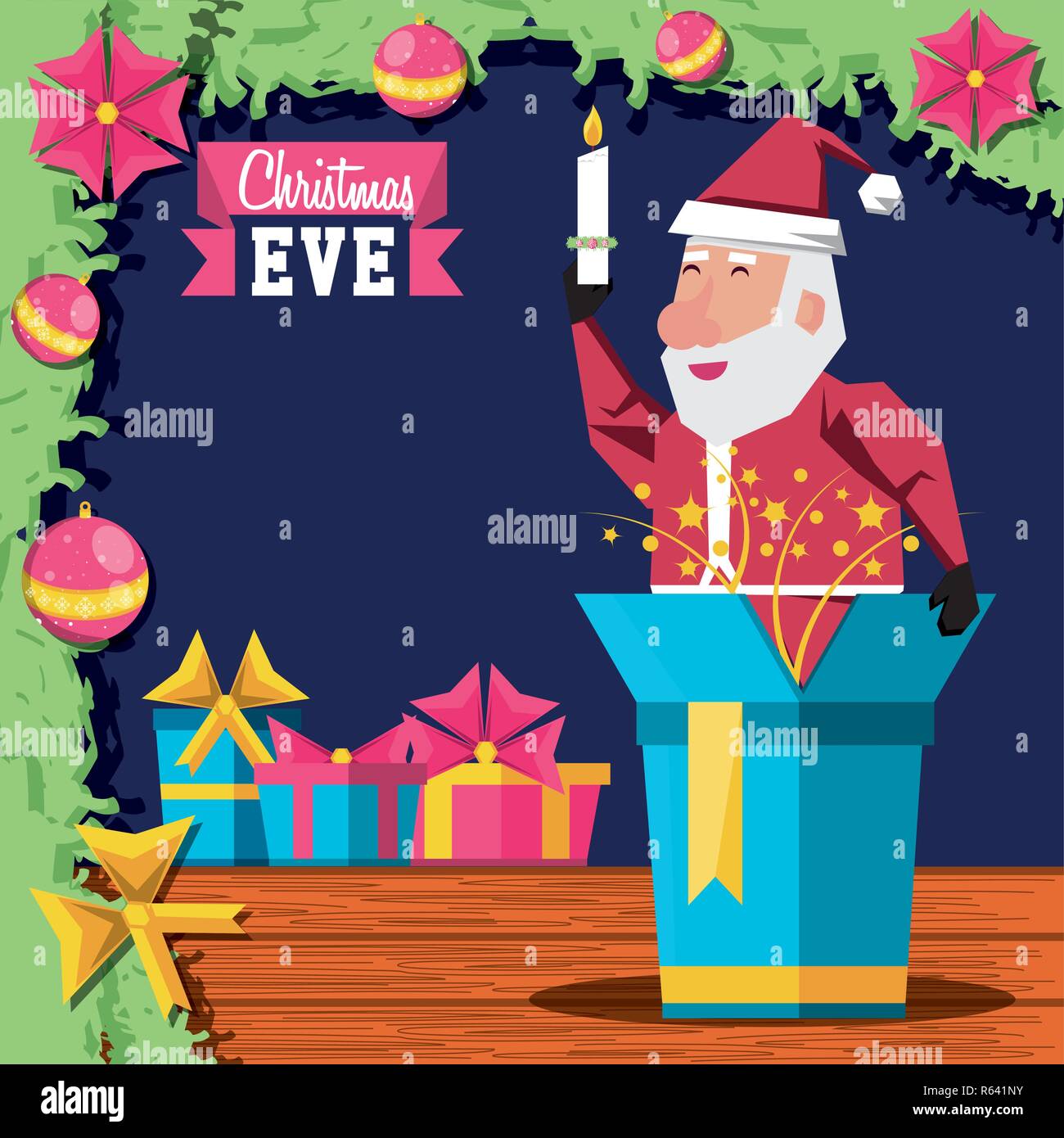 christmas gifts inside of house vector illustration design Stock Vector ...