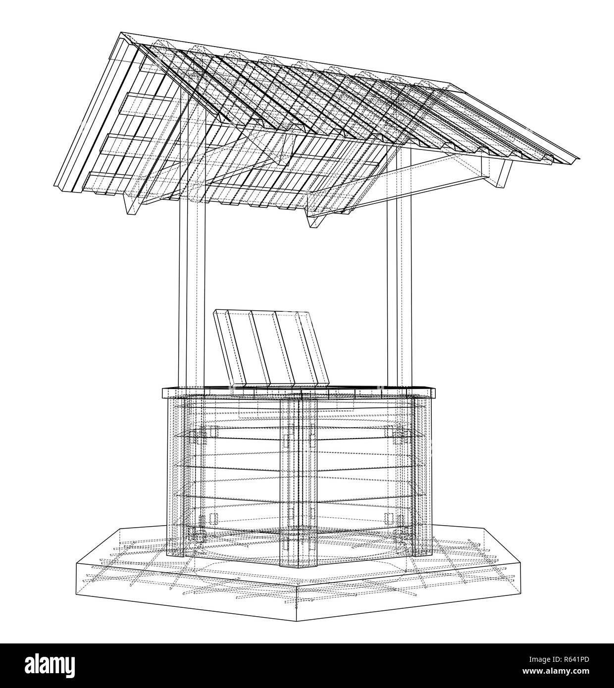 Garden construction project Black and White Stock Photos & Images - Alamy