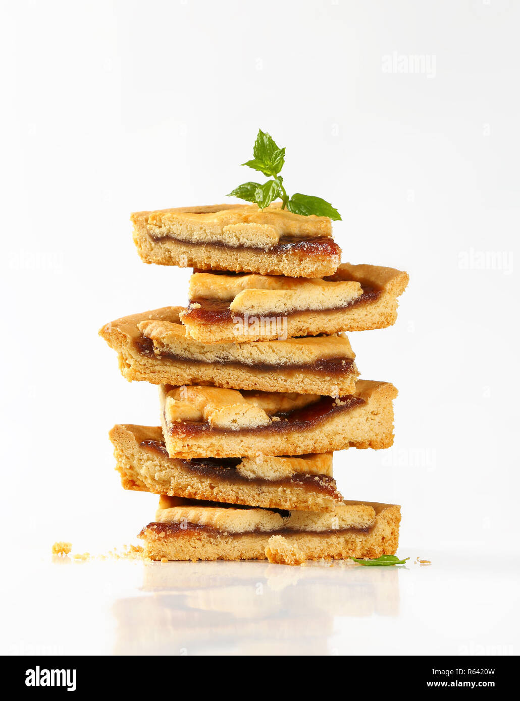 sliced strawberry jam tart Stock Photo - Alamy