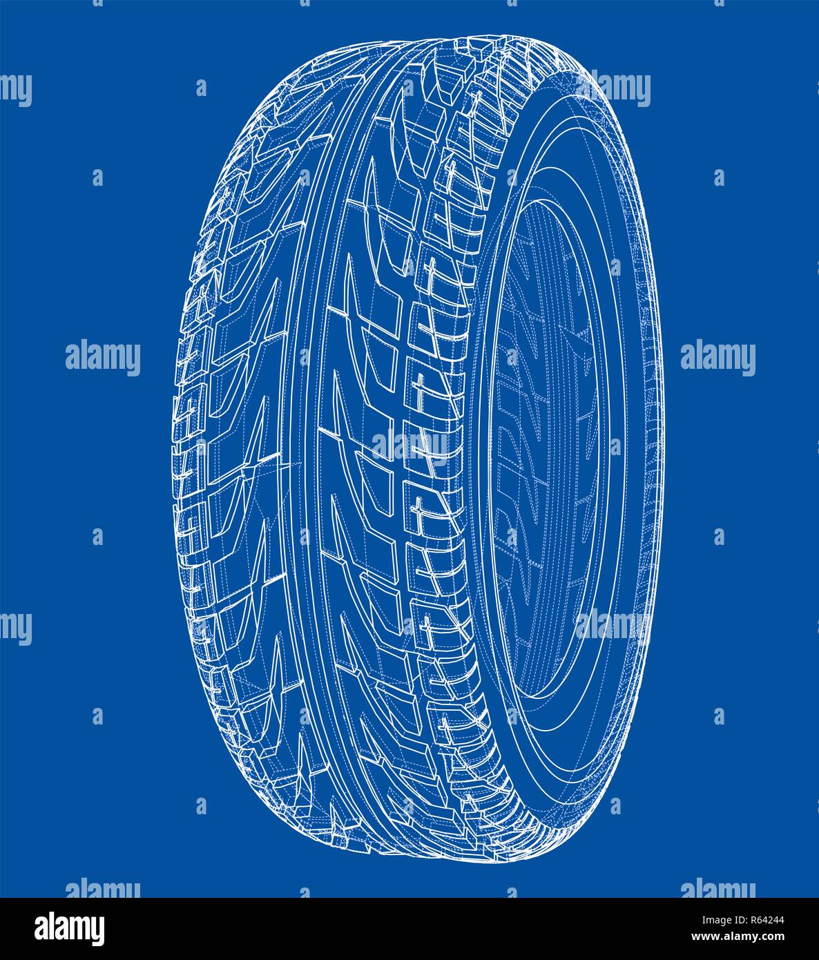 Car tire concept. 3d illustration Stock Photo - Alamy