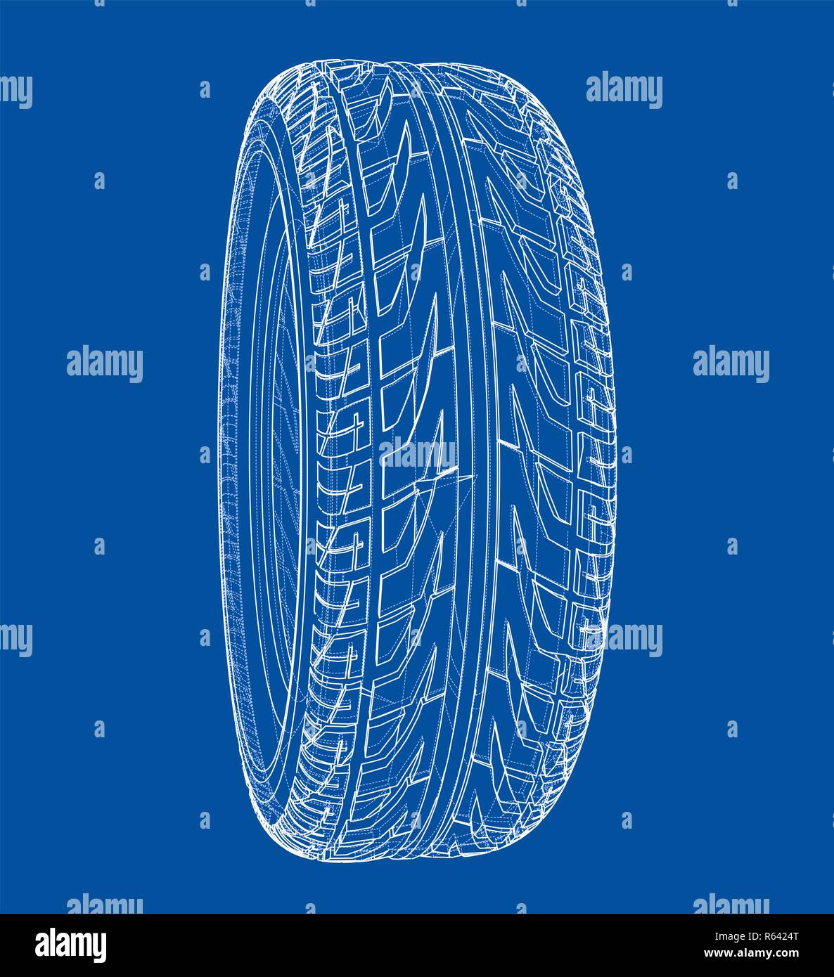 Car tire concept. 3d illustration Stock Photo - Alamy