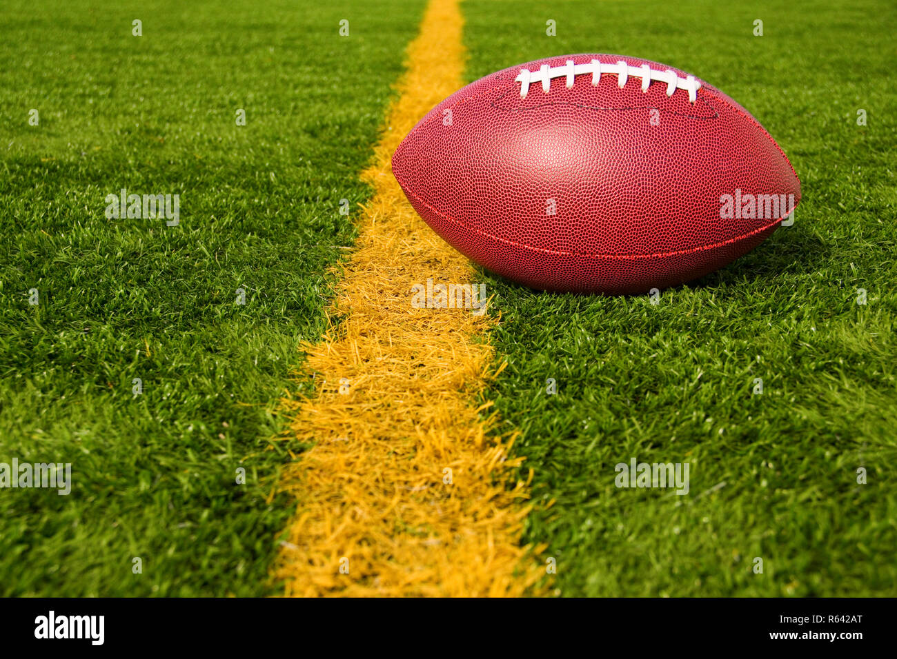 Football Just Over the Goal Line Upper Right Stock Photo - Alamy