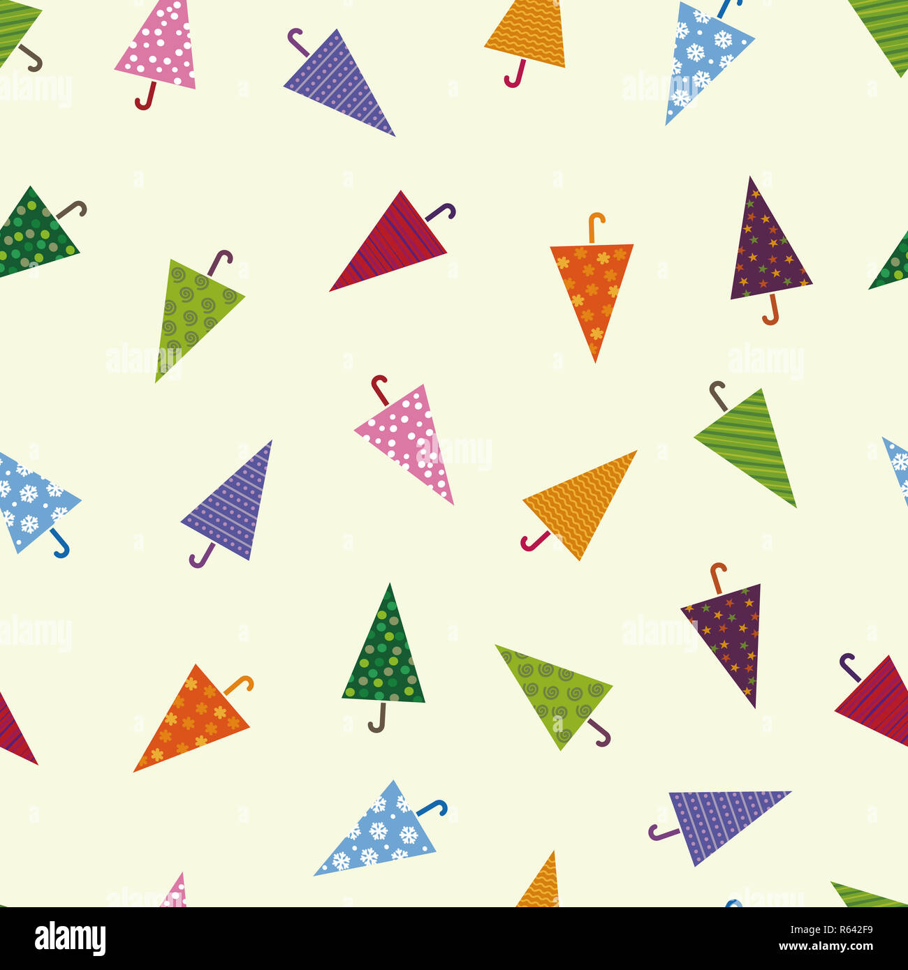 Seamless colorful umbrella pattern Stock Photo - Alamy