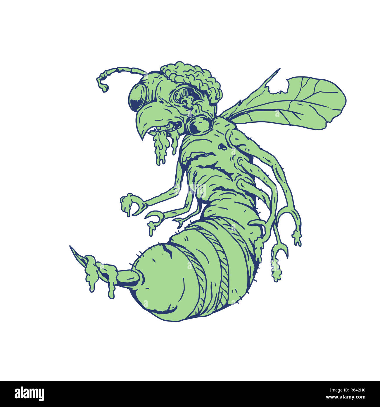 Zombie Bee Cartoon Stock Photo - Alamy