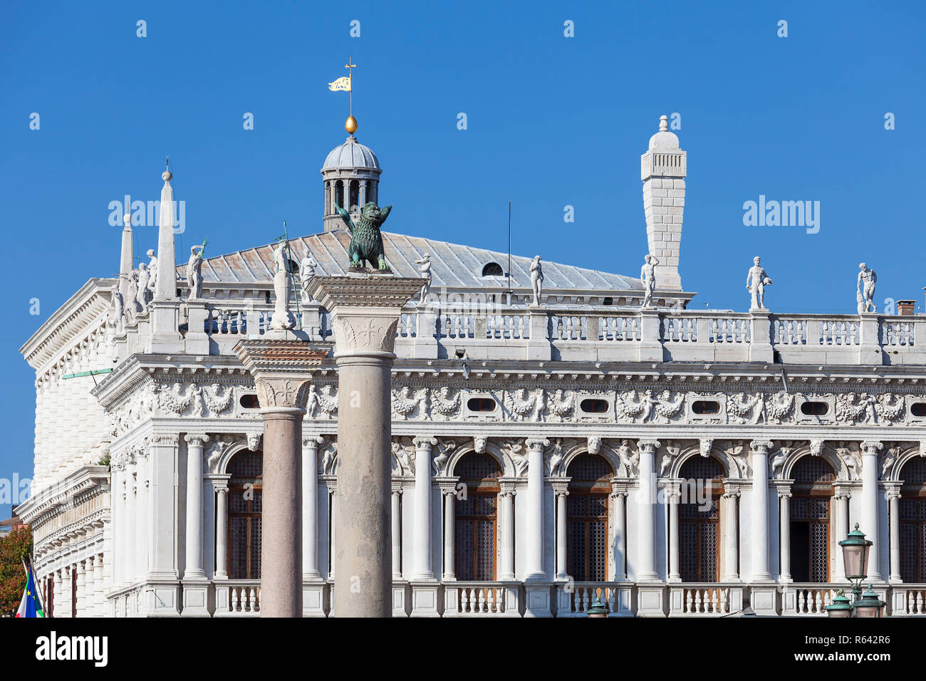 National Library of St Mark's (Biblioteca Marciana), facade, Venice ...