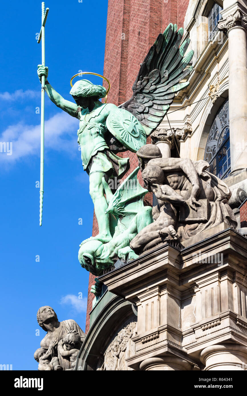 Statue The Church Of St Michael The Archangel High Resolution Stock ...
