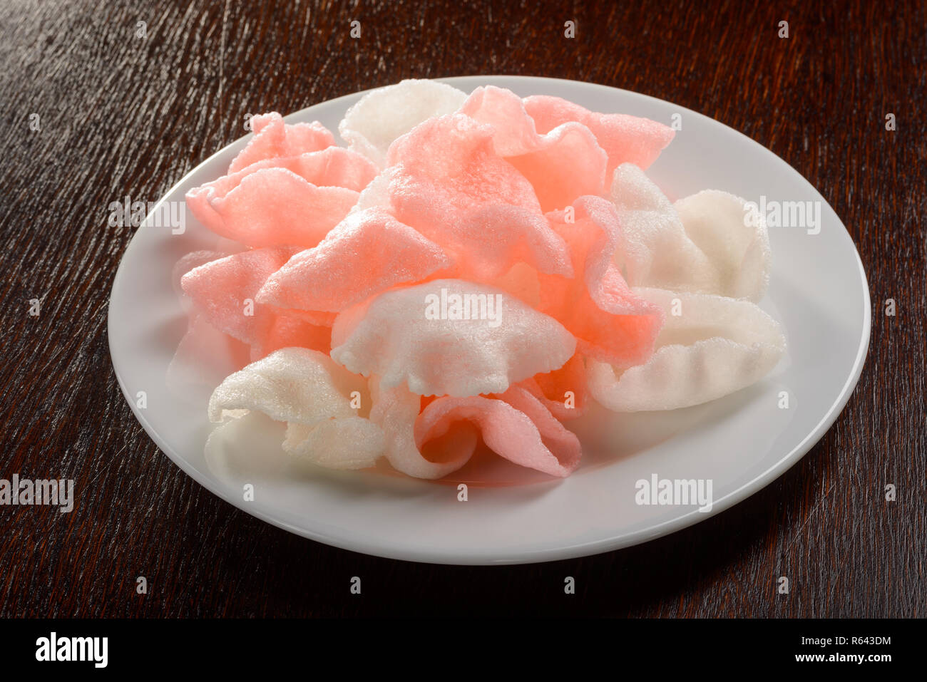 Fried airy rice chips Stock Photo - Alamy