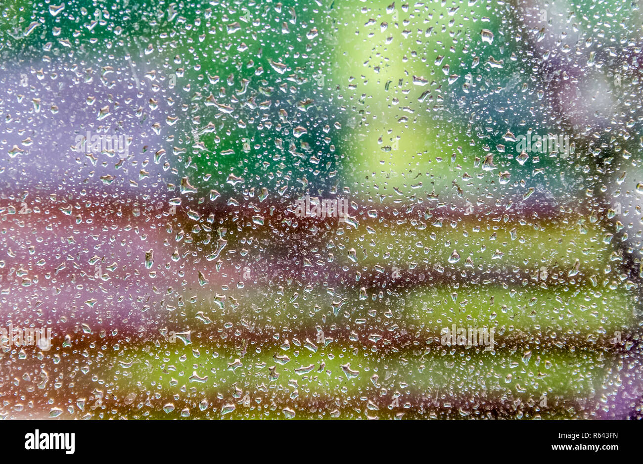 wet window scenery Stock Photo - Alamy