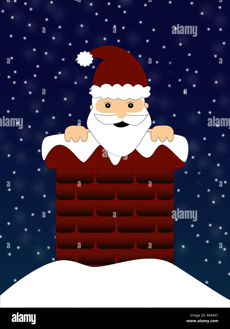 Santa Claus inside a chimney Stock Photo - Alamy
