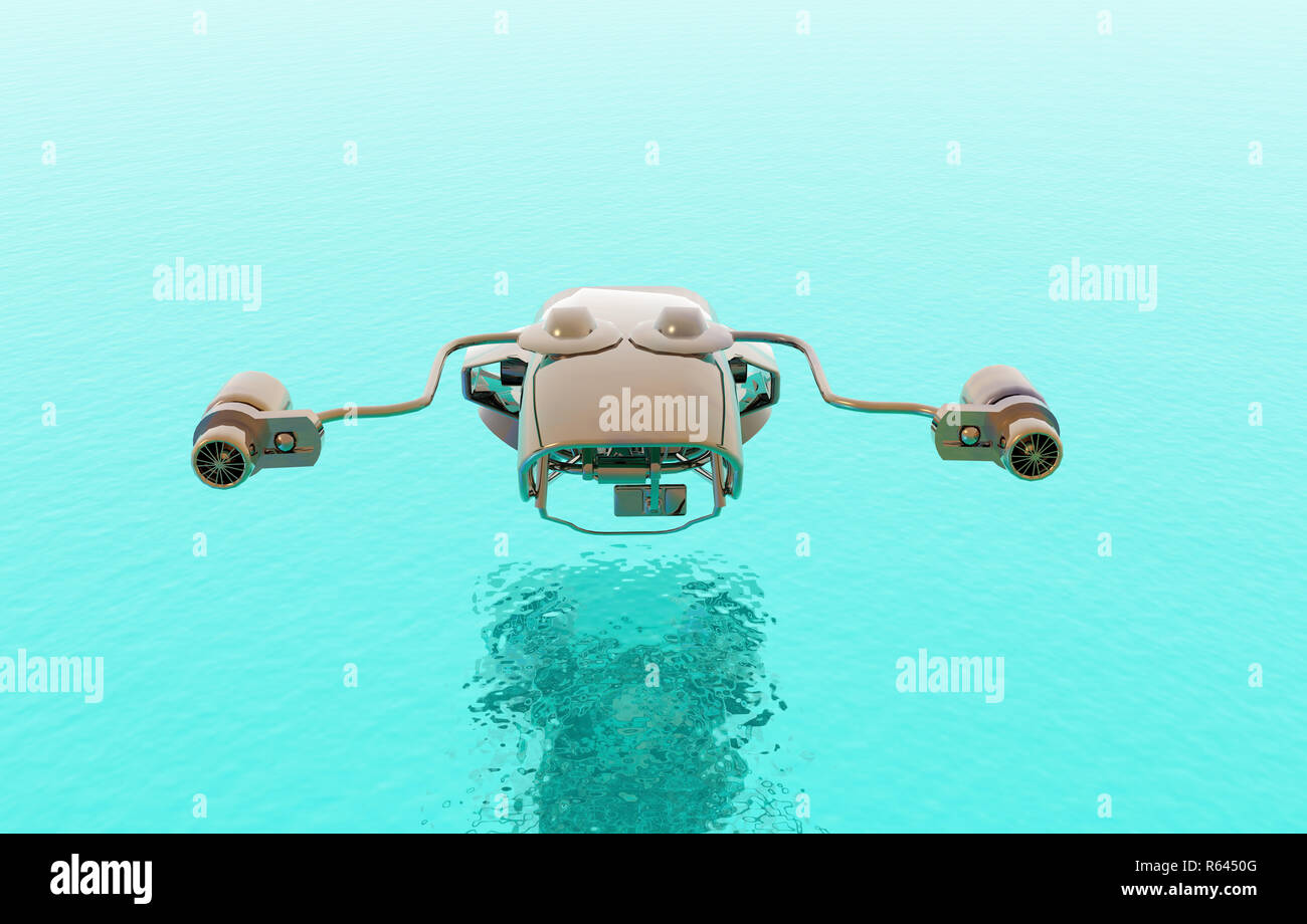 float glider with jet engines above the water Stock Photo - Alamy
