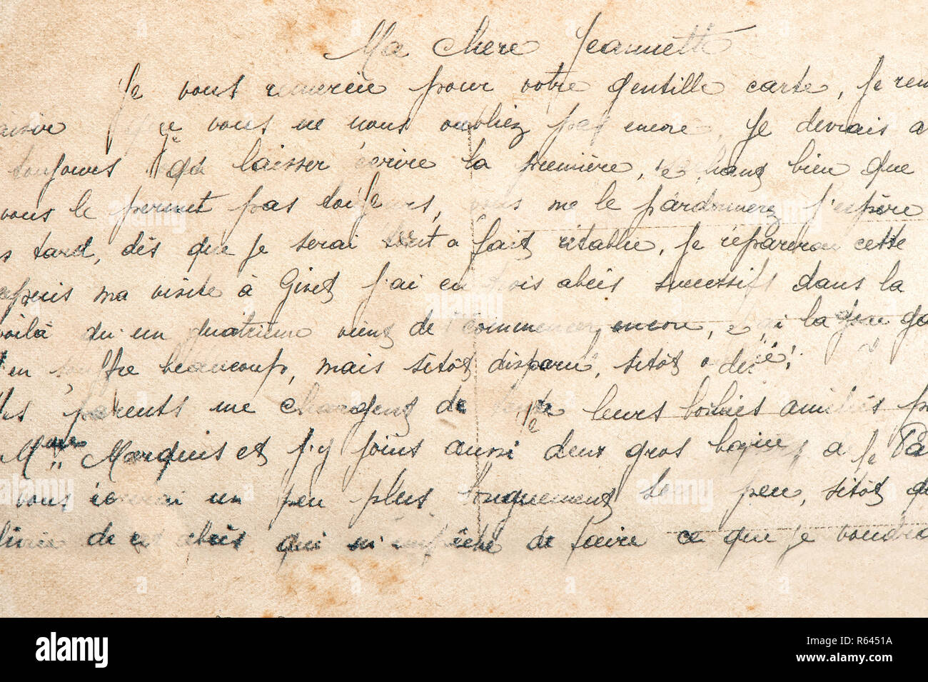 Old unreadable handwritten postcard mail text. Used paper texture ... Old unreadable handwritten postcard mail text. Used paper texture ...