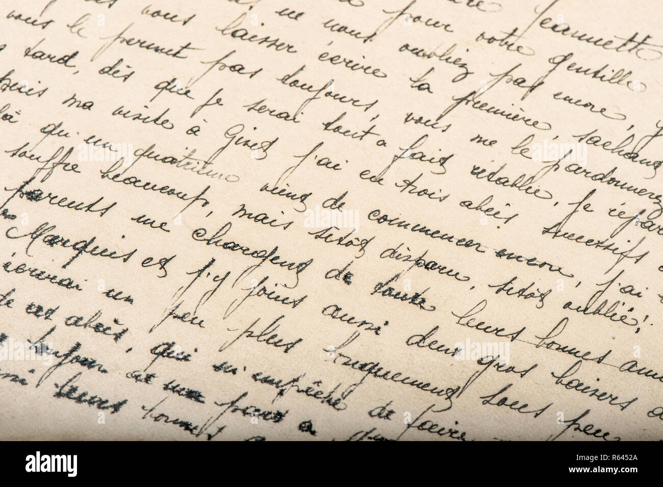 Old unreadable handwritten text. Used paper texture background Stock ...